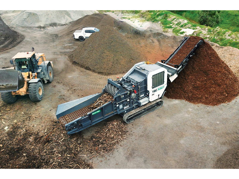 Terex Ecotec TBG 530T chippers and processing feature